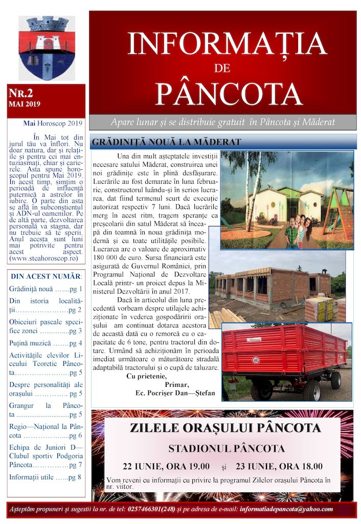 INFOMAȚIA DE PÂNCOTA – Pâncota. Arad. România